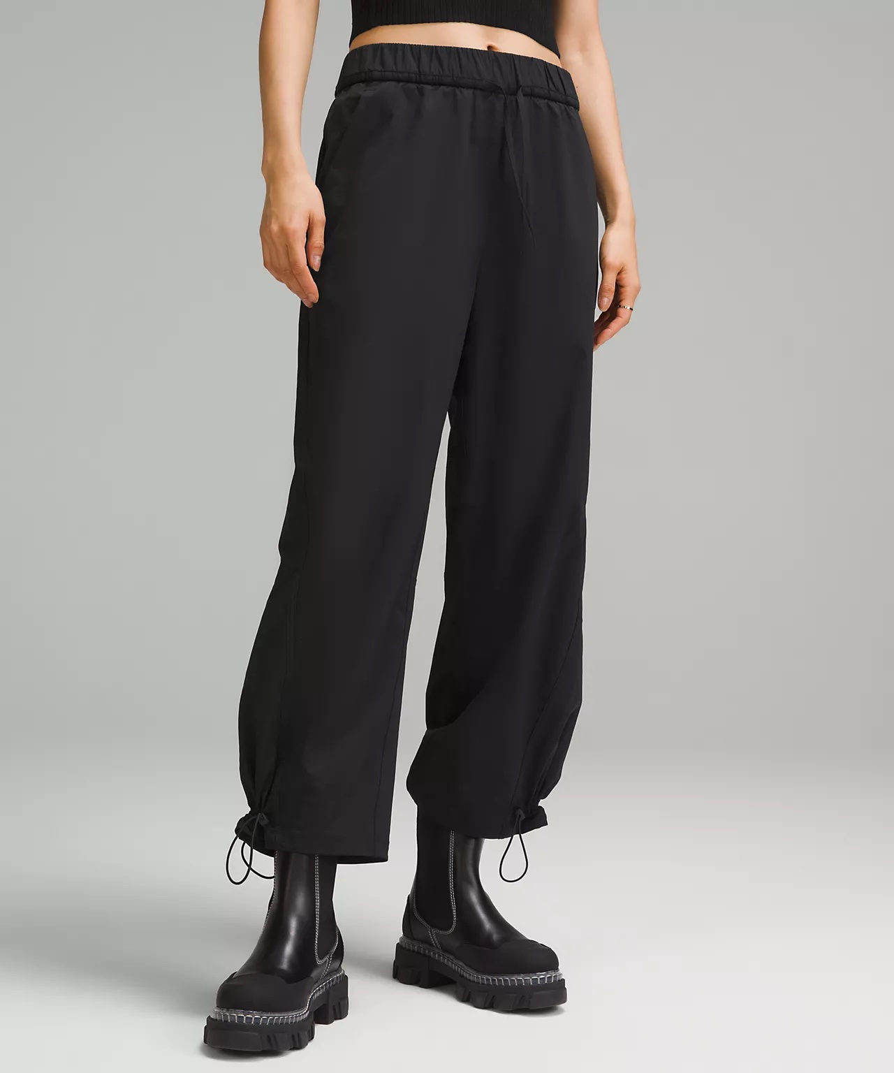 Cinchable Wide-Leg High-Rise Pant - The Sweat Edit